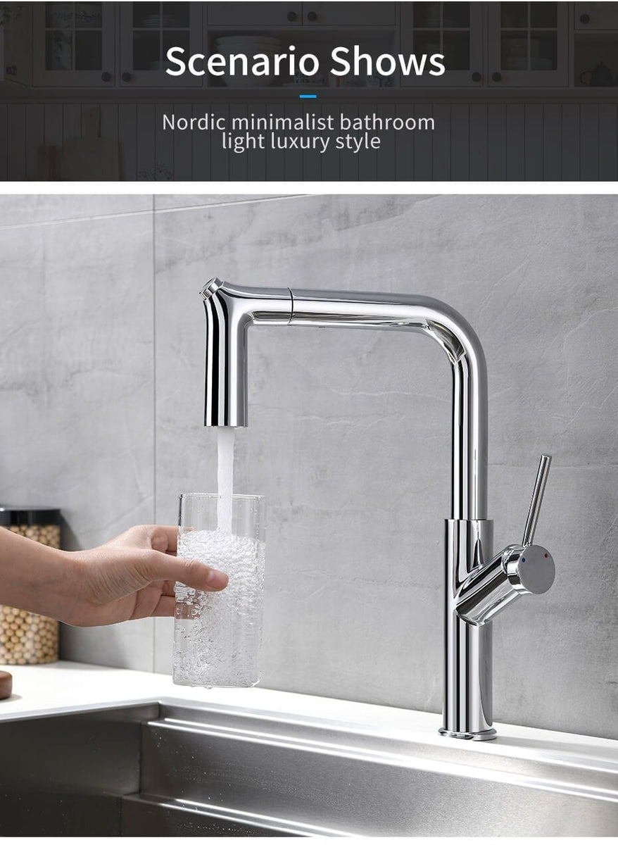 Keukenkraan met uittrekbare sproeikop CHROOM Fondo OMNITAIR