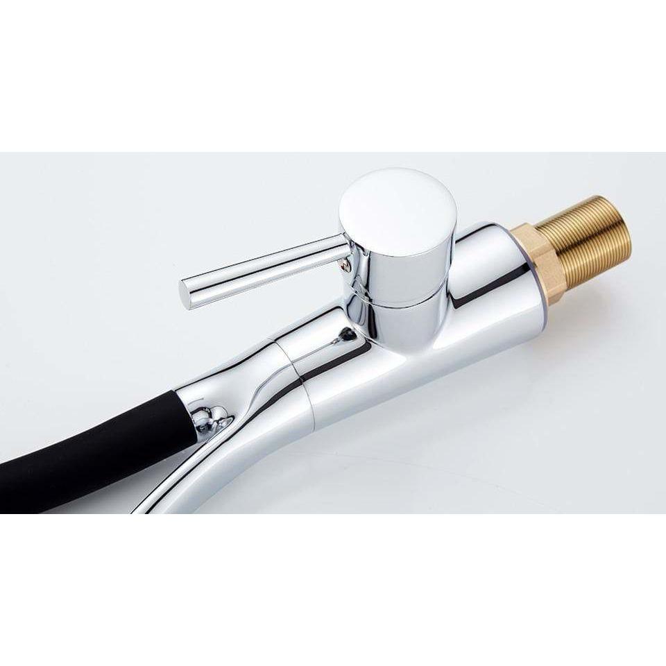 OMNITAIR FLEX zwart chroom keukenkraan